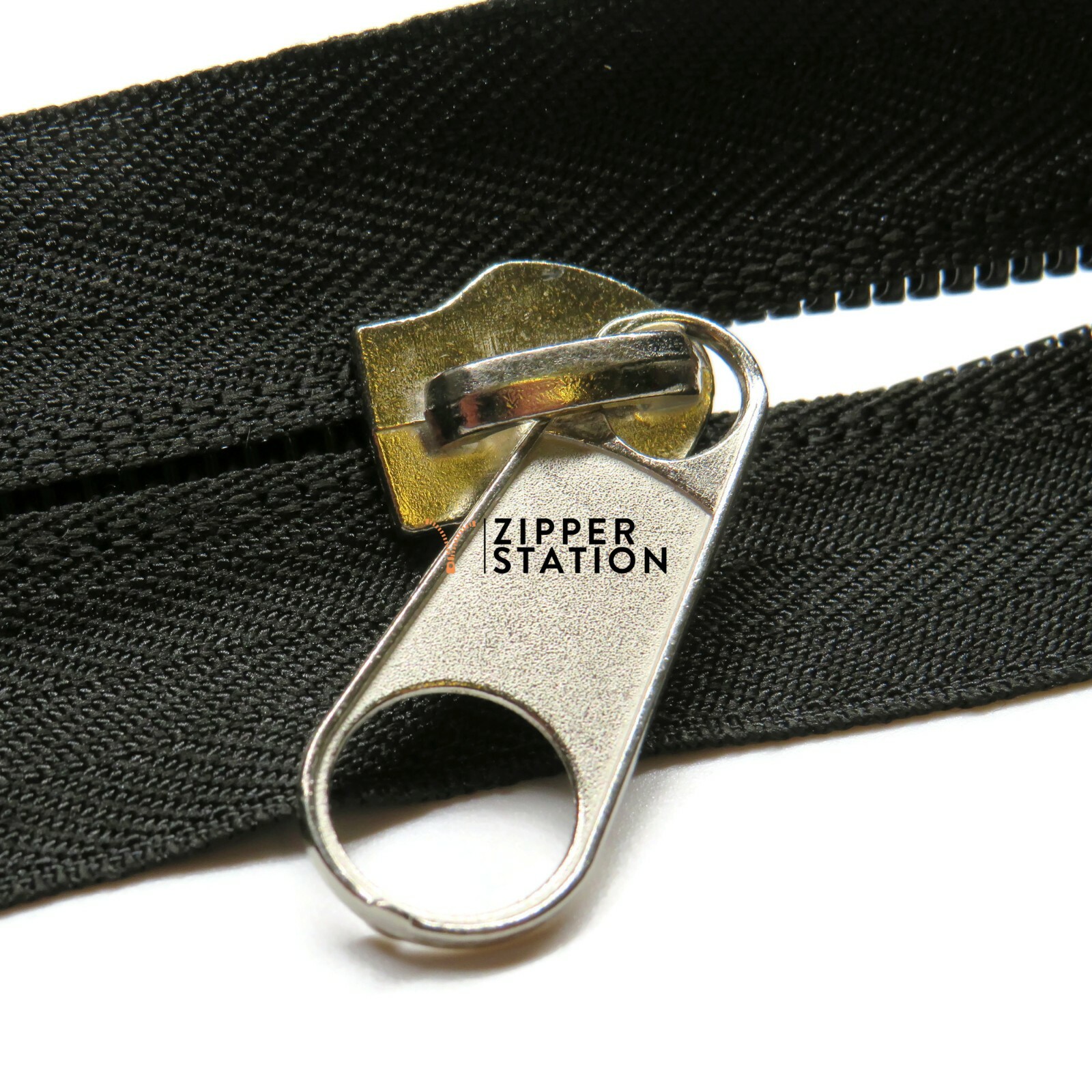 Black #10 Heavy Duty Continuous Tent Zip, 2-way slider for zipper | eBay