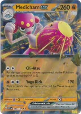 Holo Medicham ex - 080/142 Double Rare Stellar Crown Pokemon TCG | eBay