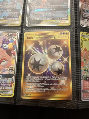Triple Acceleration Energy Gold Secret 234/214 Unbroken Bonds Pokemon ...