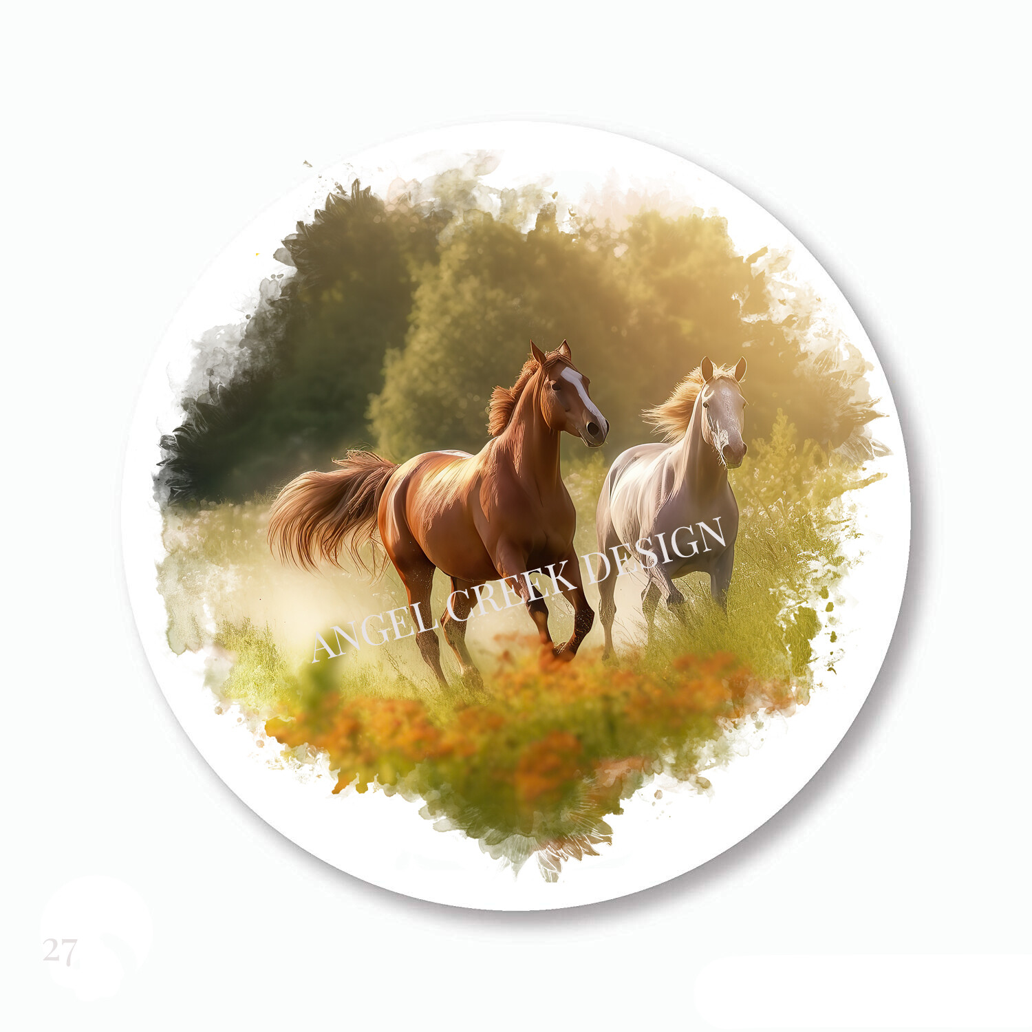 Stunning Galloping Horse Stickers Sunset Horses Labels Envelope Seals ...