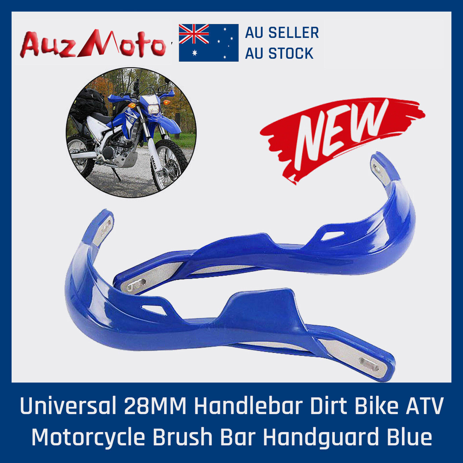 MOTORCYCLE HAND GUARDS YAMAHA WR YZ XT TTR 125/250/400/450 BLUE SOLID ...
