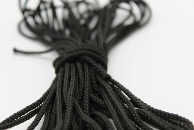 3mm Black Nylon Draw String Braided Piping Cord x 10 meters BN ...