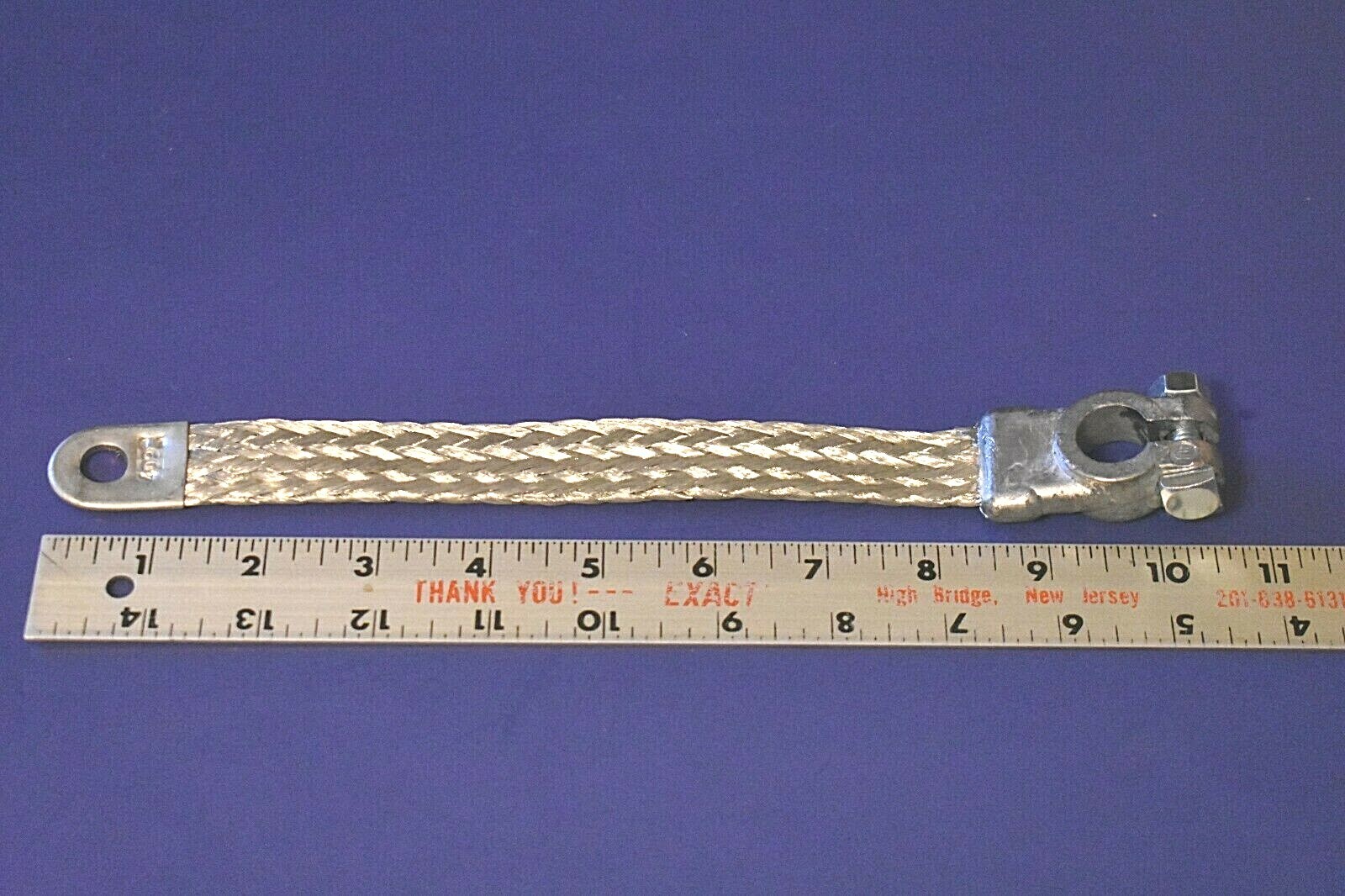 9" New Heavy Duty Braided Ground Strap Top Post Terminal 4 Gauge ...