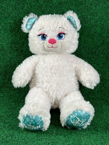 Build-A-Bear Disney Frozen Elsa Plush Teddy Bear White With Blue ...