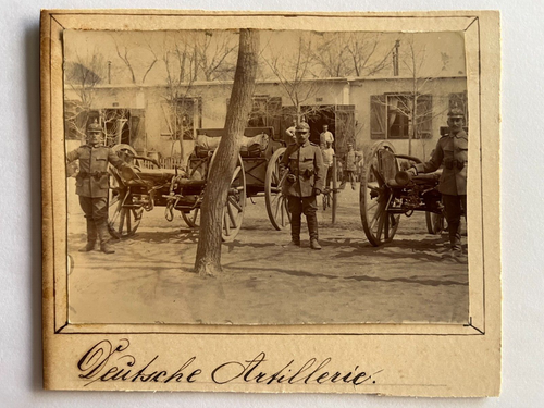 👍 1900s CHINA TSINGTAU GERMAN ARTILLERY UNIT ORIGINAL PHOTO 德国青岛大炮⭐⭐⭐⭐⭐ ...