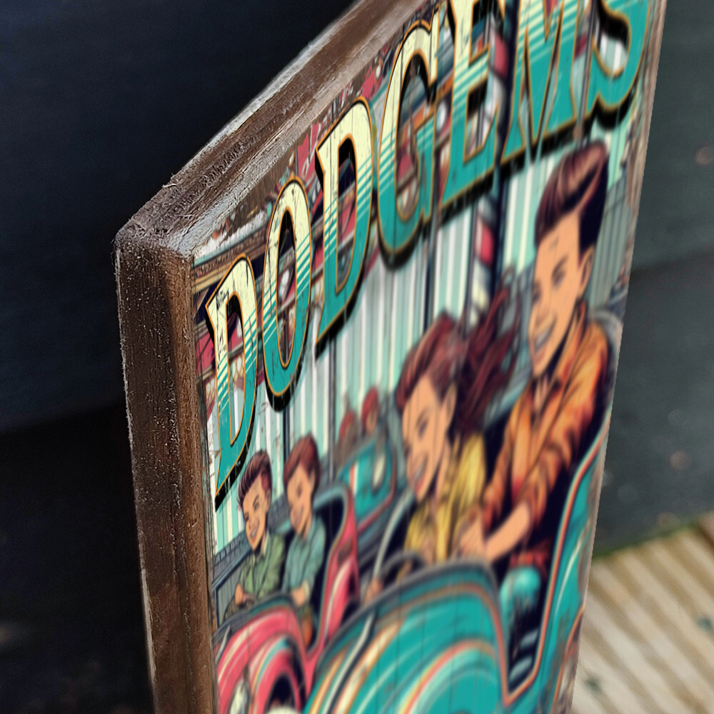 Vintage Style Dodgems Sign Large 34cm Plywood Bumper Cars Wooden ...
