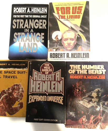 Robert A. Heinlein lot of 5 vintage hardbacks and paperbacks Science ...