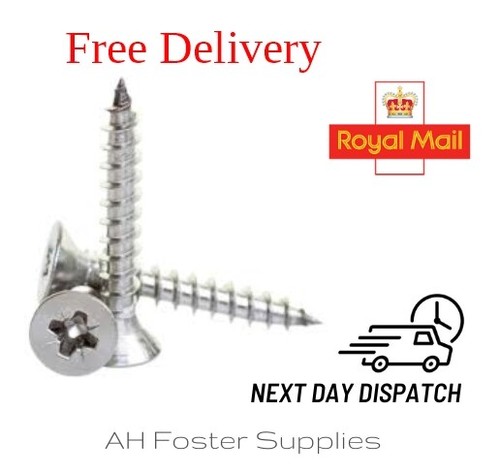 Wood Screws Countersunk Stainless Steel POZI drive 3mm 3.5mm 4mm 4.5mm ...