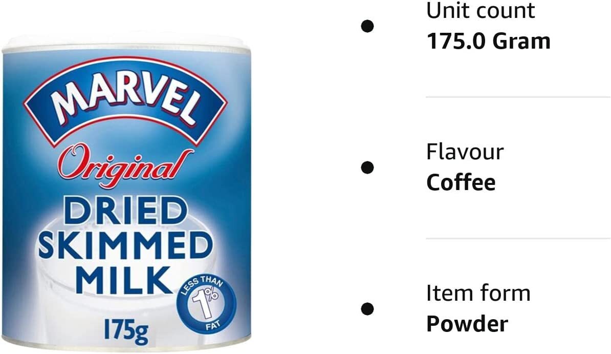 Marvel Original Dried Skimmed Milk Powder 175g Pack Of 1 | UK Free ...