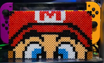 Mario Nintendo Switch Dock Cover Made from Perler Beads. Switch Not In ...
