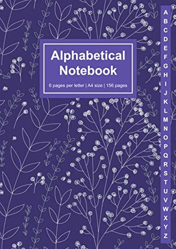 Alphabetical Notebook A4 Size A-Z Alphabetical Notebook with Tabs ...