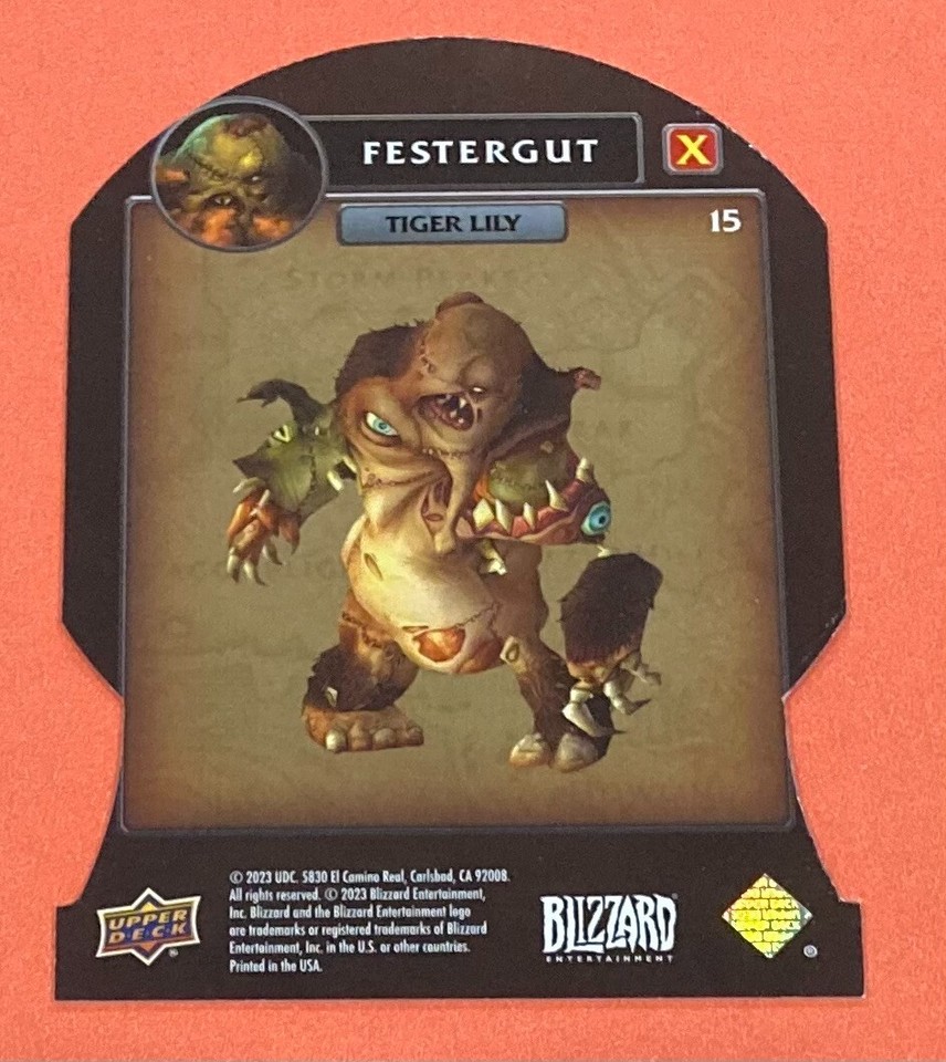 2023 UD World of Warcraft Wrath of The Lich King Festergut Tiger Lily ...