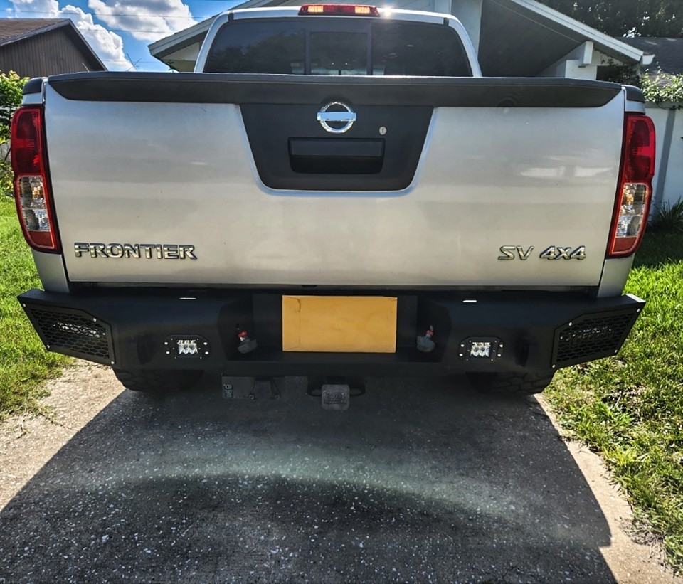 Vijay Fit 2005-2021 Nissan Frontier Rear Bumper Black Texture Steel w ...