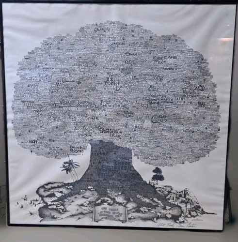 Rare Bruce Burton Artist Proof Signed Family Tree Of American Rock Litho | eBay