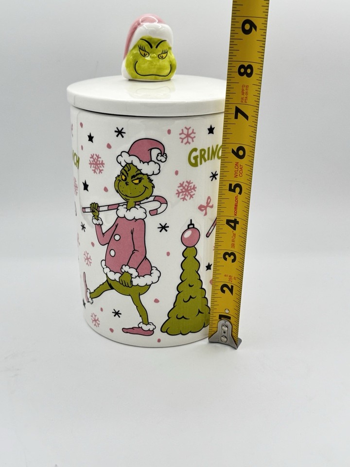 Dr. Seuss The Grinch That Stole Christmas Pink Green Grinch Canister ...