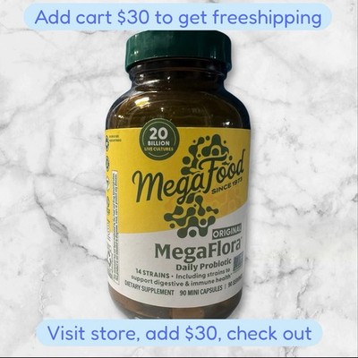 MegaFood MegaFlora, Optimal Potency Probiotic Formula 90 Caps Exp 09/26 ...
