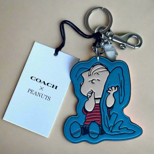 Coach x Peanuts 2025 Linus Leather Bag Charm Keychain CBG56 75th ...