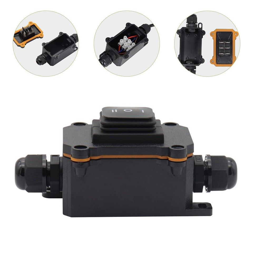 3pcs Junction Box With 3-gear Waterproof Electrical Box For Water Pump ...