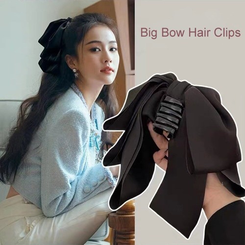 Classic Bow Ribbon Hair Clip Tulle Cloth Hair Ribbons Women Girls ...