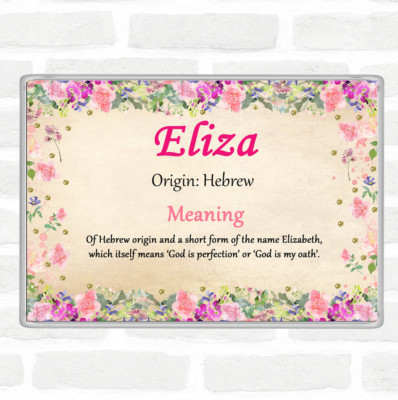 Eliza Name Meaning Jumbo Fridge Magnet Floral | eBay UK