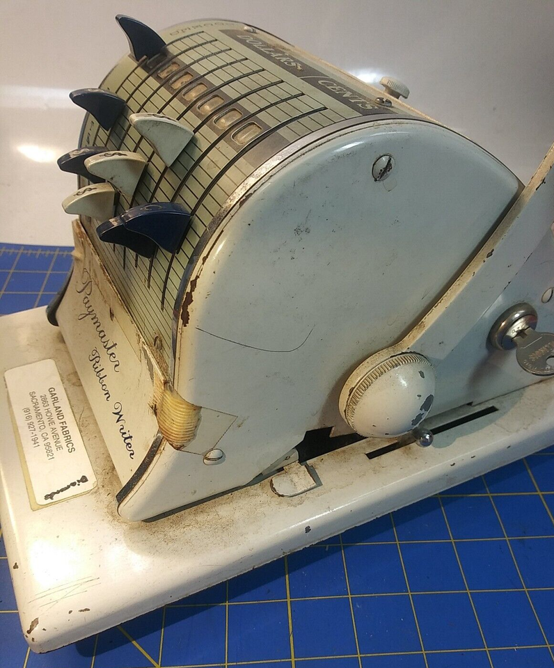 Vintage Paymaster 8000 Ribbon Writer Check Maker Stamp Embosser with ...