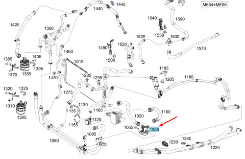 MERCEDES-BENZ GLE W167 COOLER LEFT SWITCHOVER VALVE A0005061400 NO DUTY ...