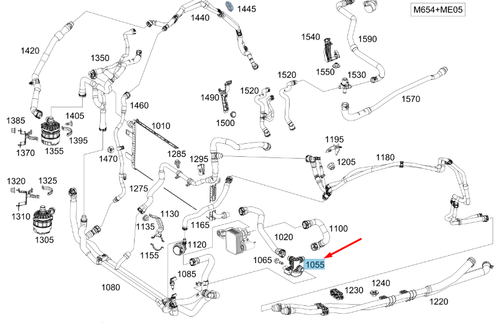 MERCEDES-BENZ GLE W167 Cooler Left Switchover Valve A0005061400 NEW ...