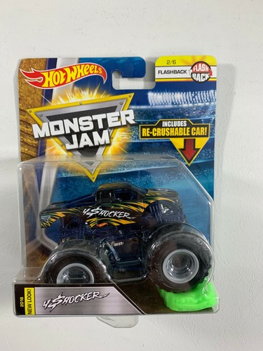 Hot Wheels Monster Jam Shocker BNIB 2018 Release includes Re-Crushable ...