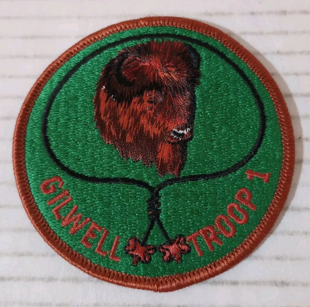 Gilwell Troop 1 Wood badge Bison Buffalo Woggle Patch BSA Leadership ...