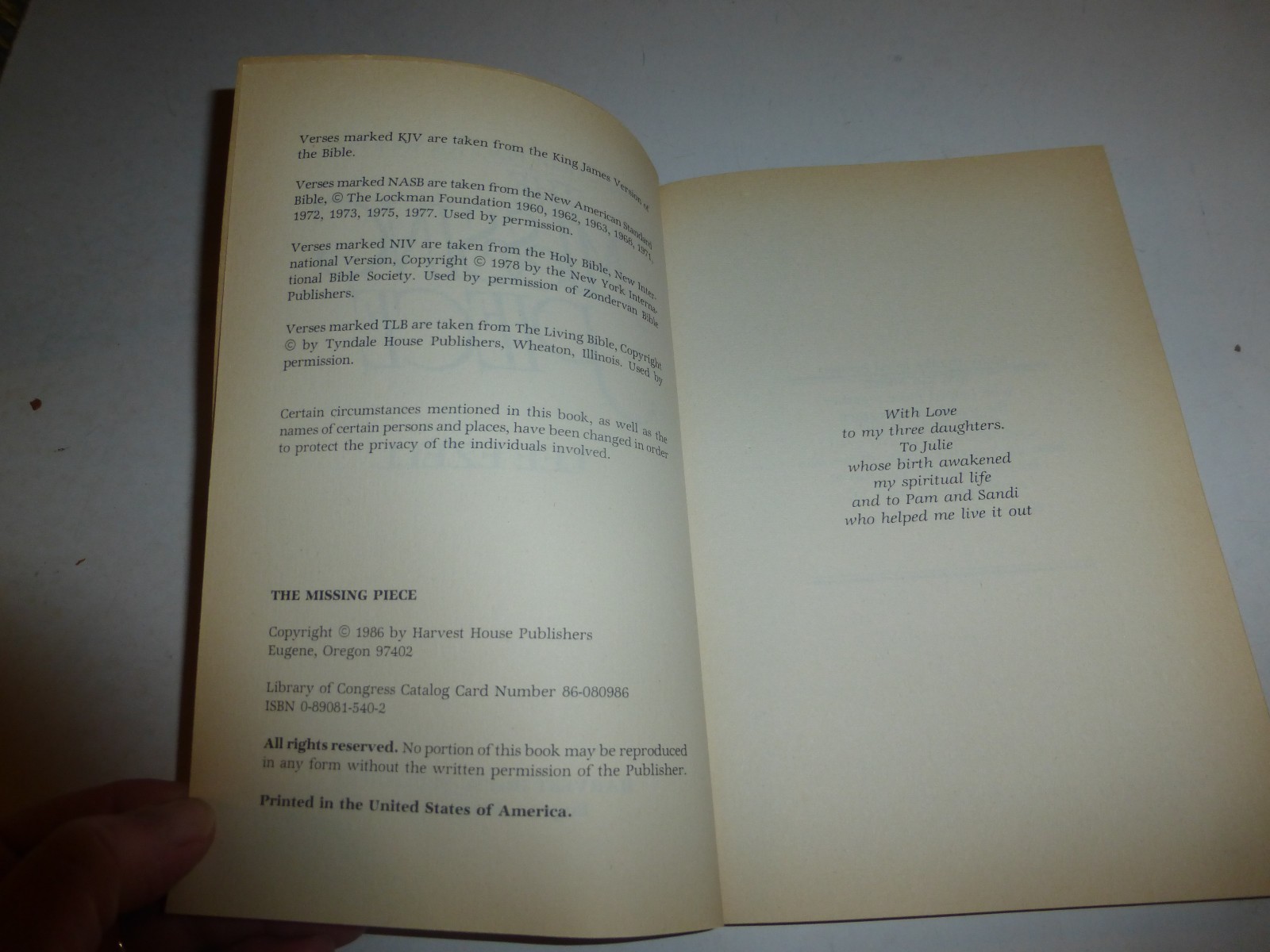 The Missing Piece: Finding God's Peace For Your Past by Lee Ezell,PB ...