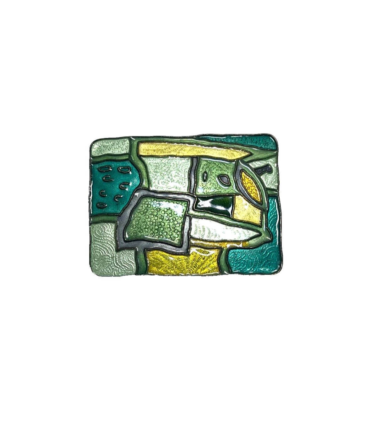 David Andersen Sterling Silver & Green Enamel Pin Bro… - Gem