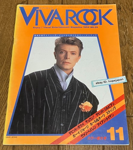 Viva Rock Magazine Nov 1984 David Bowie Japan David Sylvian Steve ...
