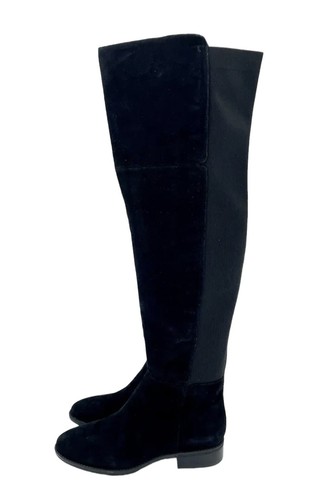 Sam Edelman Pam Black Suede Leather Over the Knee Black Boots Sz 8.5 ...