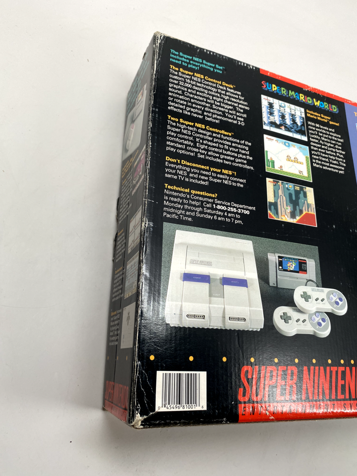 Super NES Super Set Super Nintendo SNES Console w Original Box - Tested ...