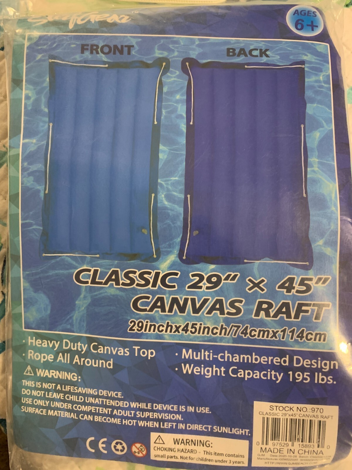 Set of 2 Surfgear Classic 29” X 45” Canvas Raft/float Surf Rider Like ...