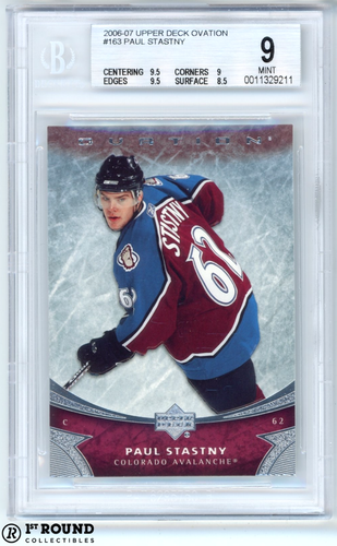 Paul Stastny RC BGS 9: 2006-07 Upper Deck Ovation Rookie Card | eBay
