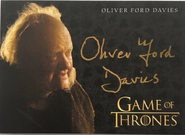 Oliver Ford Davies Gold Autograph as Maester Cressen, Game of Thrones ...