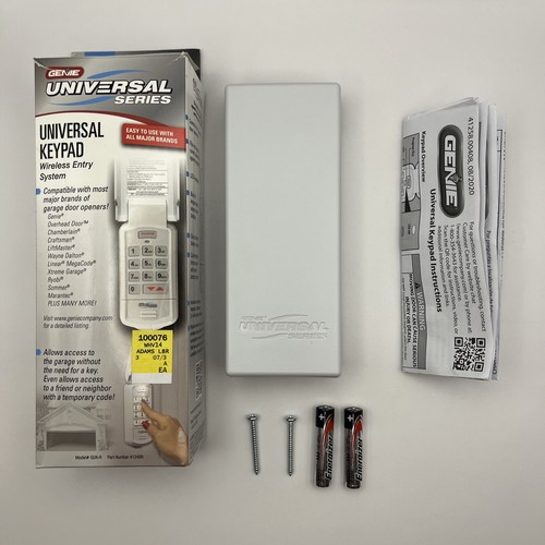 Genie GUK-R White Universal Series Wireless Keypad Garage Door Opener ...