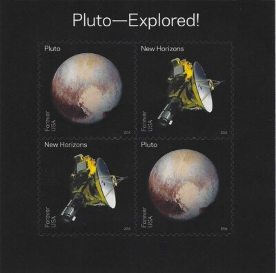 Pluto-Explored! Souvenir Sheet of 4 - Postage Stamps Scott 5078 | eBay