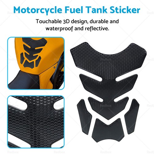 Wide Pure Black Motorcycle Gas Tank Pad Protector Sticker Decal For ...