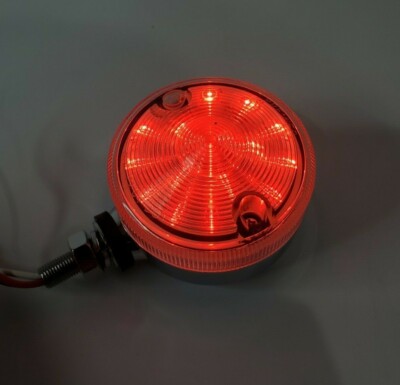 3" Red LED Dual Function Pedestal/Rod Turn Signal Light - Marker w ...