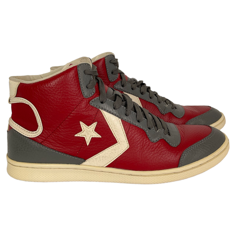 Converse Cons Men’s 10.5 Red Gray White High Top Sneakers Vintage ...