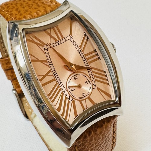 Steel By Design Bigger Face Women's Watch Silver Stainless Brown ...