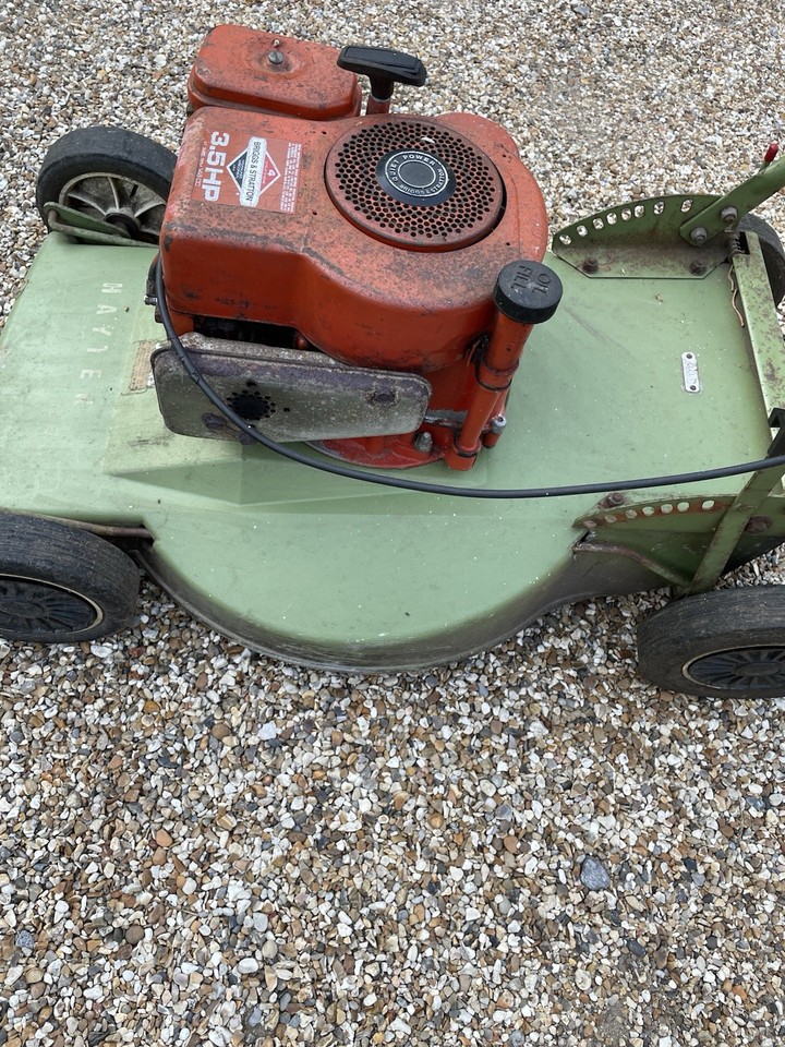 Vintage Hayter Kestrel Metal Lawnmower. Briggs & Stratton Engine ...