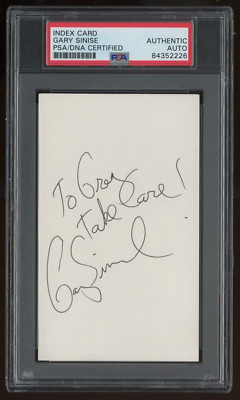 Gary Sinise Signed Index Card 3x5 Auto Slabbed PSA DNA Forrest Gump | eBay