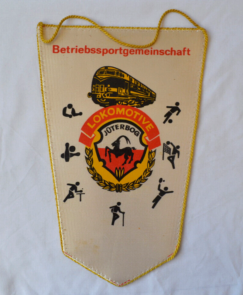 Sports Society Locomotive Jüterbog German vintage pennant DDR BSG club ...