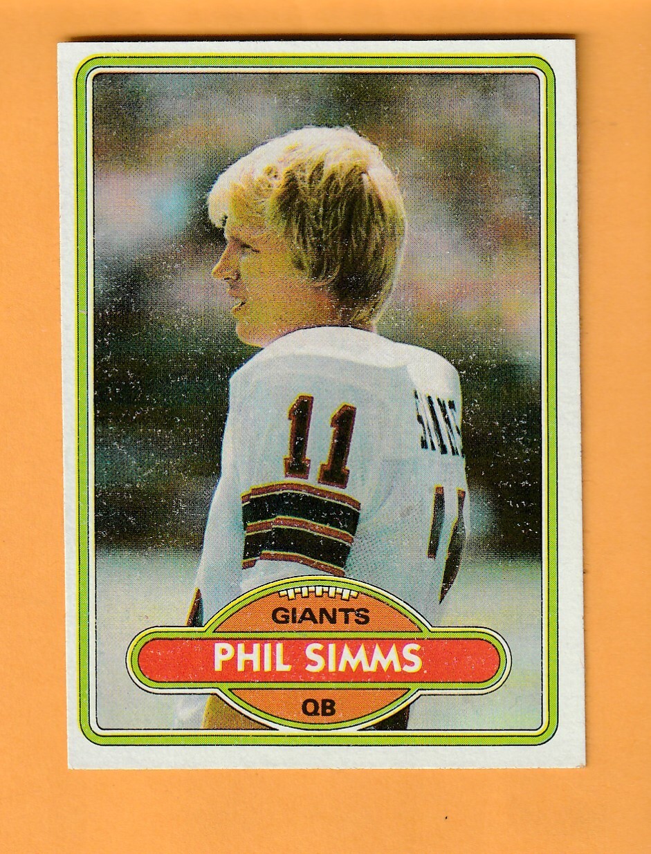 Phil Simms New York Giants 1980 Topps #225 RC Morehead State Eagles 8E ...