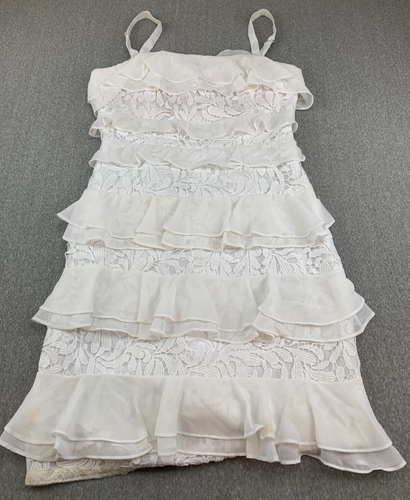 Lilly Pulitzer Resort White Lace Tiered Dress Sz4 Formal Wedding ...