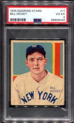 1935 Diamond Stars #11 Bill Dickey - PSA VG-EX 4 - New York Yankees ...
