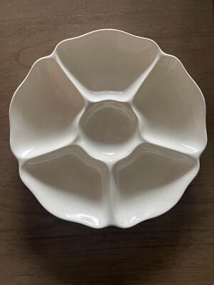 White Ceramic Sectional White Tray | eBay
